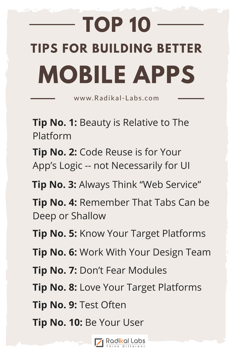 Tips For Building Better Mobile Apps